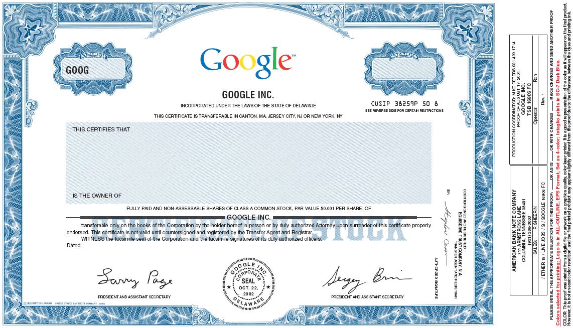 Specimen Of Share Certificate And Share Certificate Types